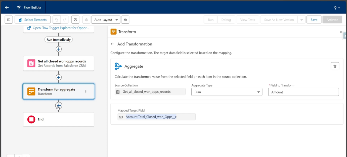 Blogs.Learn Transform Aggregate Function in Salesforce Flow